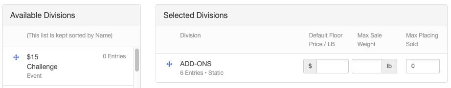 Managing Add-Ons Made to Exhibitors (Instead of Sale Items) – FairEntry Help Center