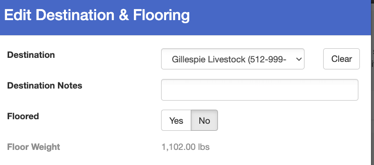 Entering Destination and Flooring Information – FairEntry Help Center